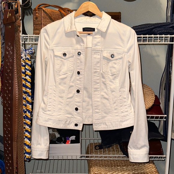 Talbots | Jackets & Coats | Talbots White Jean Jacket Message If ...